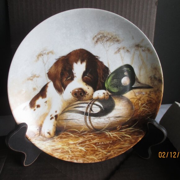 Knowles | Art | Knowlesdog Tiredthe Springer Spaniel Collectors Plate ...